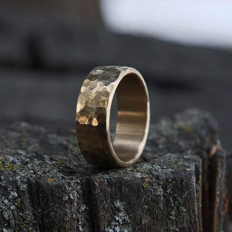 Rustic Wedding Band - Etsy