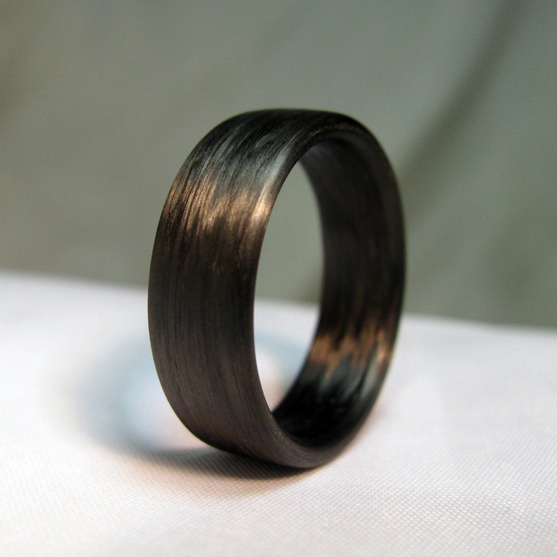 Carbon Fibre Ring - Black Band Ring - Simple Wedding Ring - Automotive ...