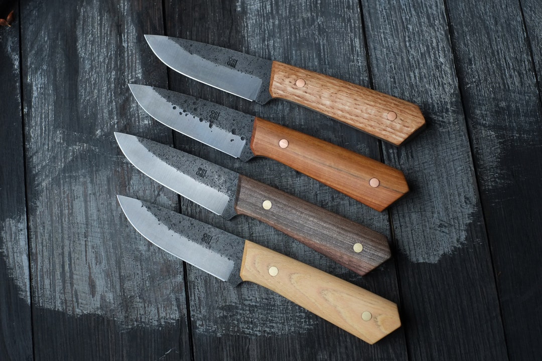 Bushcraft Knife With Custom Wood Handle - Hight Carbon Sawmill Steel ...