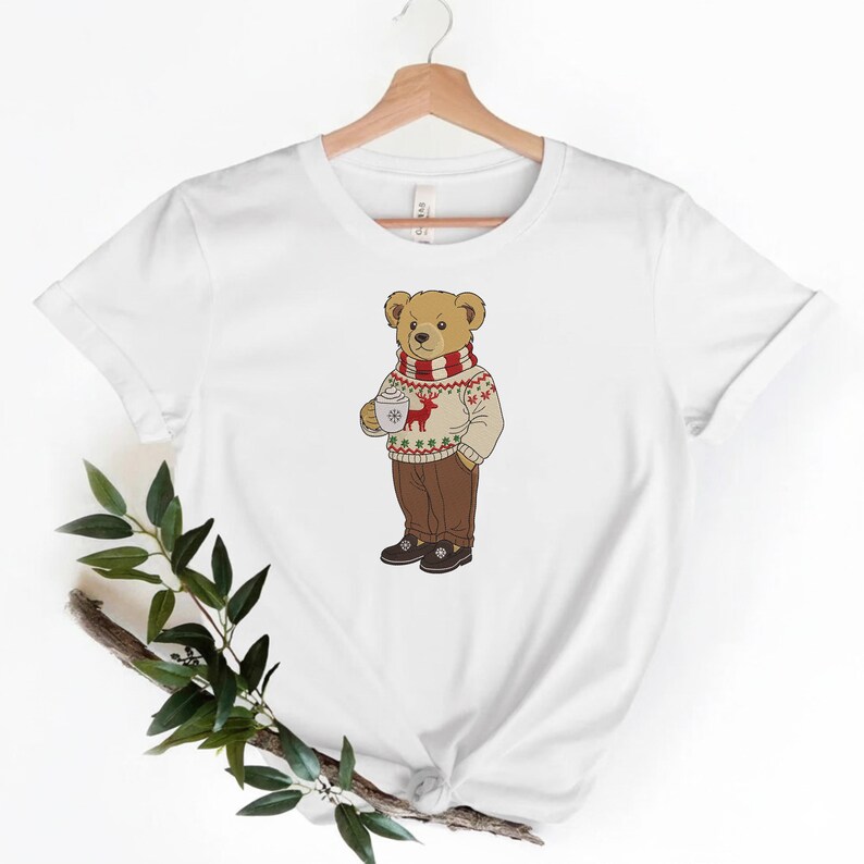Teddy Bear Embroidery Design, Fashion Theme (digital Download) - Etsy