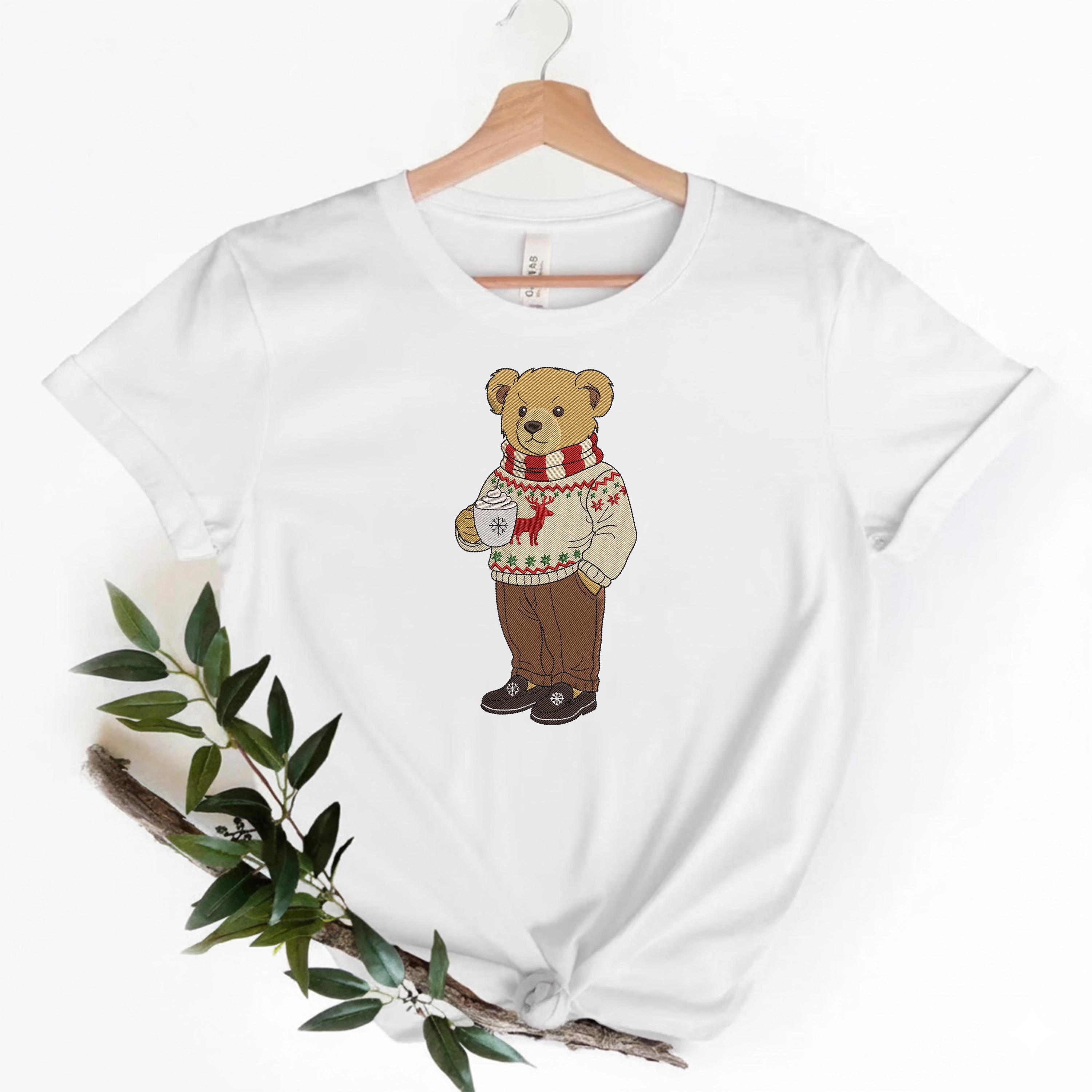 Teddy Bear Embroidery Design, Fashion Theme (digital Download) - Etsy