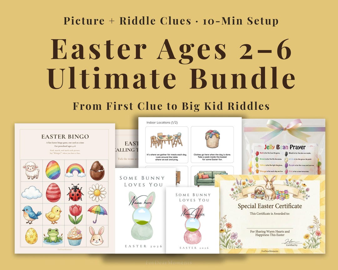 Ultimate Easter Activity Bundle for Kids Ages 2-6 Low Prep Preschool ...