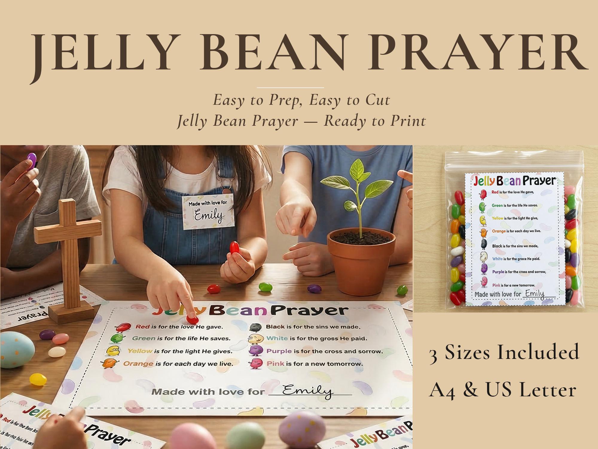 Jelly Bean Prayer Printable for Kids Christian Easter Activity Faith ...