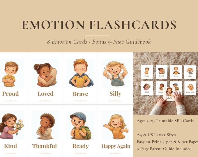 28 EMOTIONS Cards|printable Photo Emotion Flashcards for Kids|preschool ...