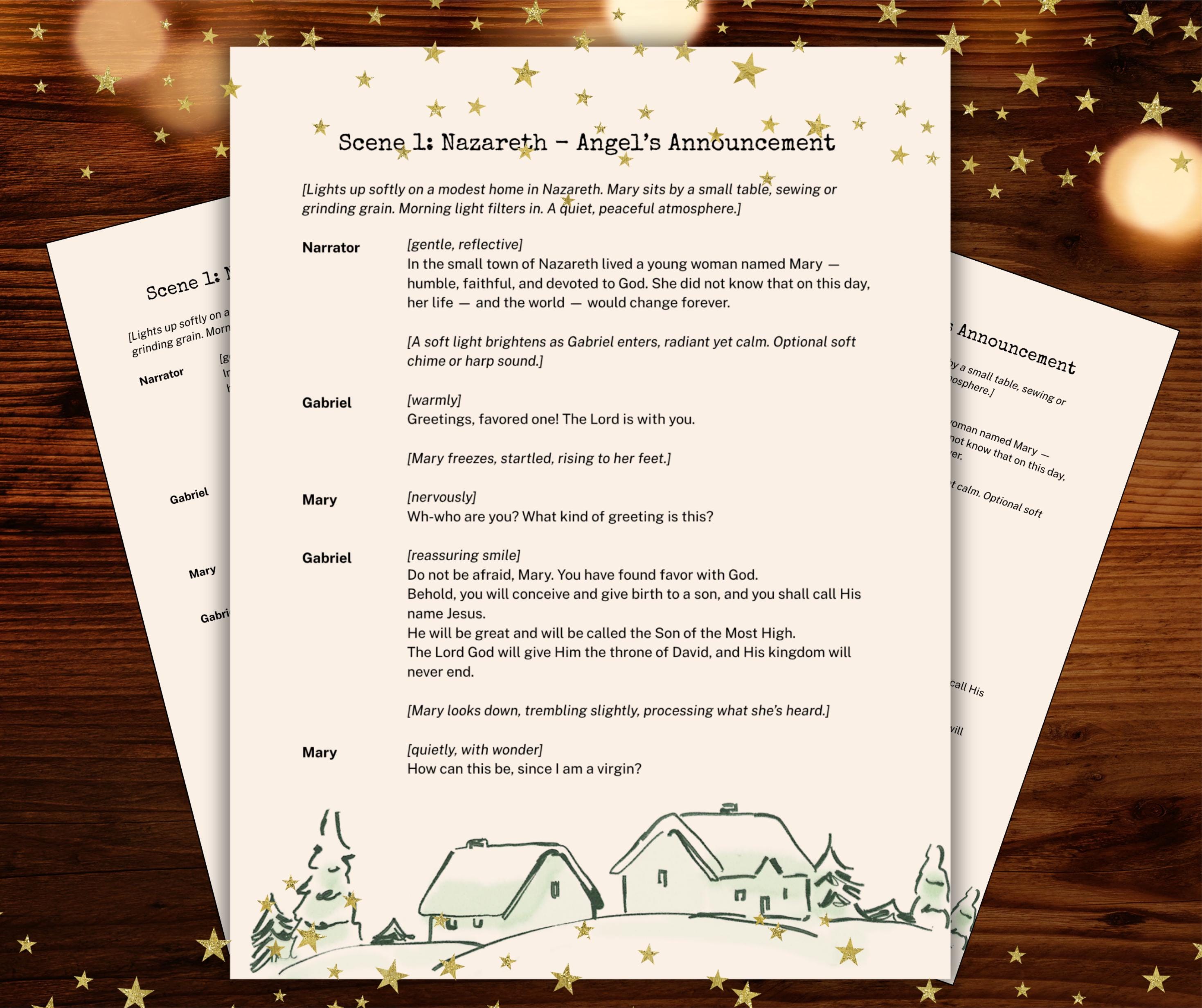 The Nativity Play Script for Youths, Church Christmas Program ...