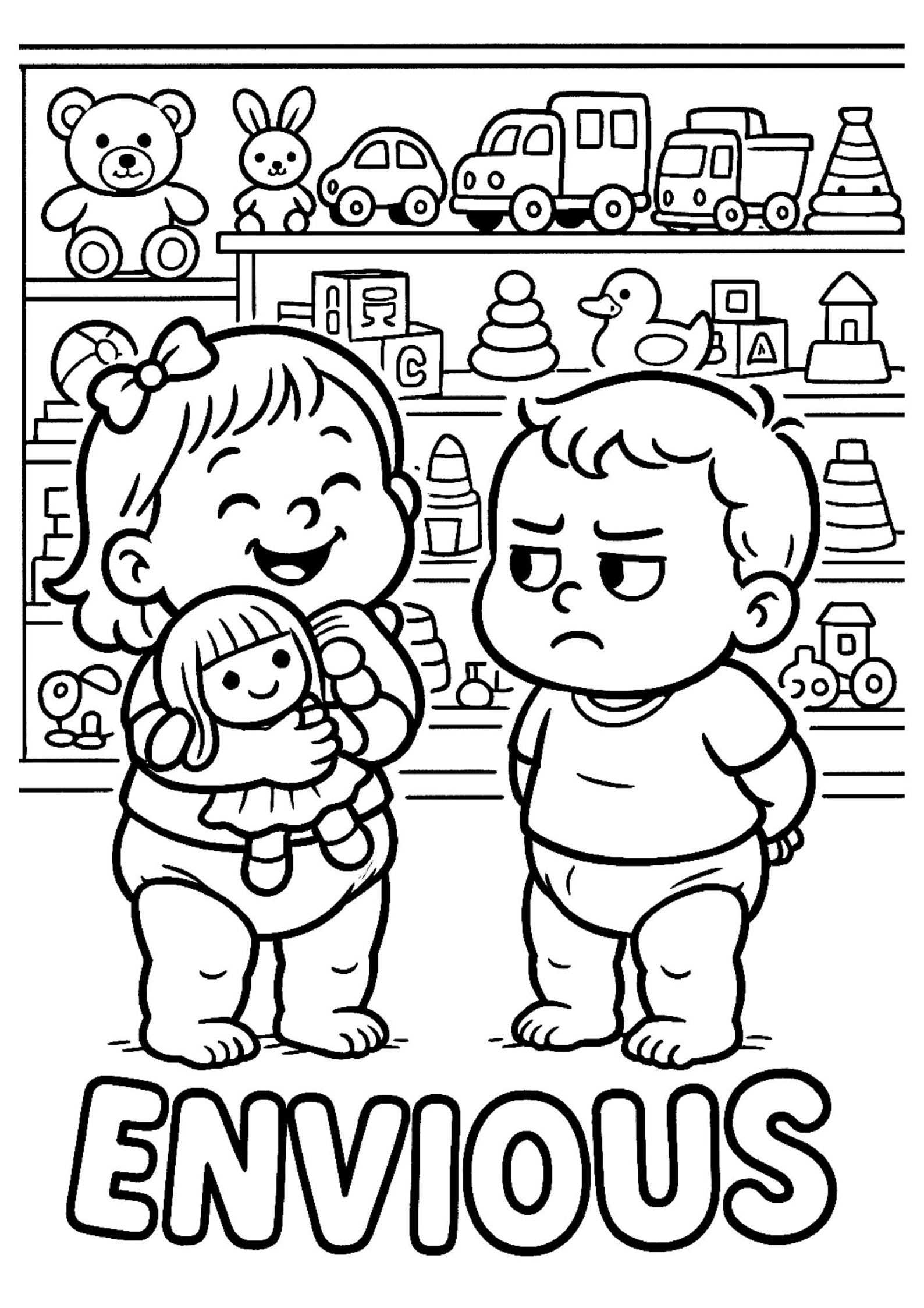 Emotions Coloring Pages | SEL Preschool Printable (PDF) - Etsy