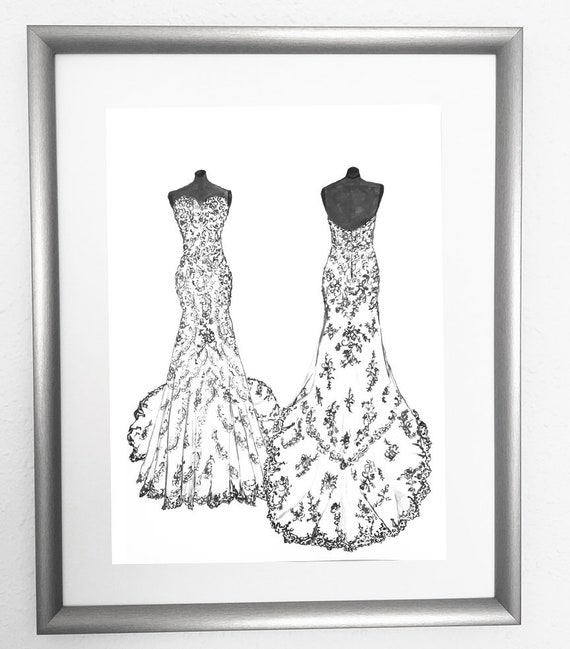 How To Draw A Wedding Dress From The Back