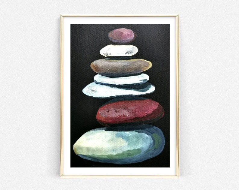 Balancing Rocks Meditation Yoga Hand Made, Stacked Pebbles Original ...