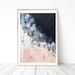 Blush Pink Nautical Print, Navy Ocean Art, Navy Blue Wall Art, Abstract ...
