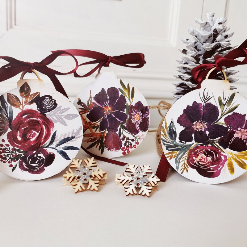 Flat Round Ornament - Etsy