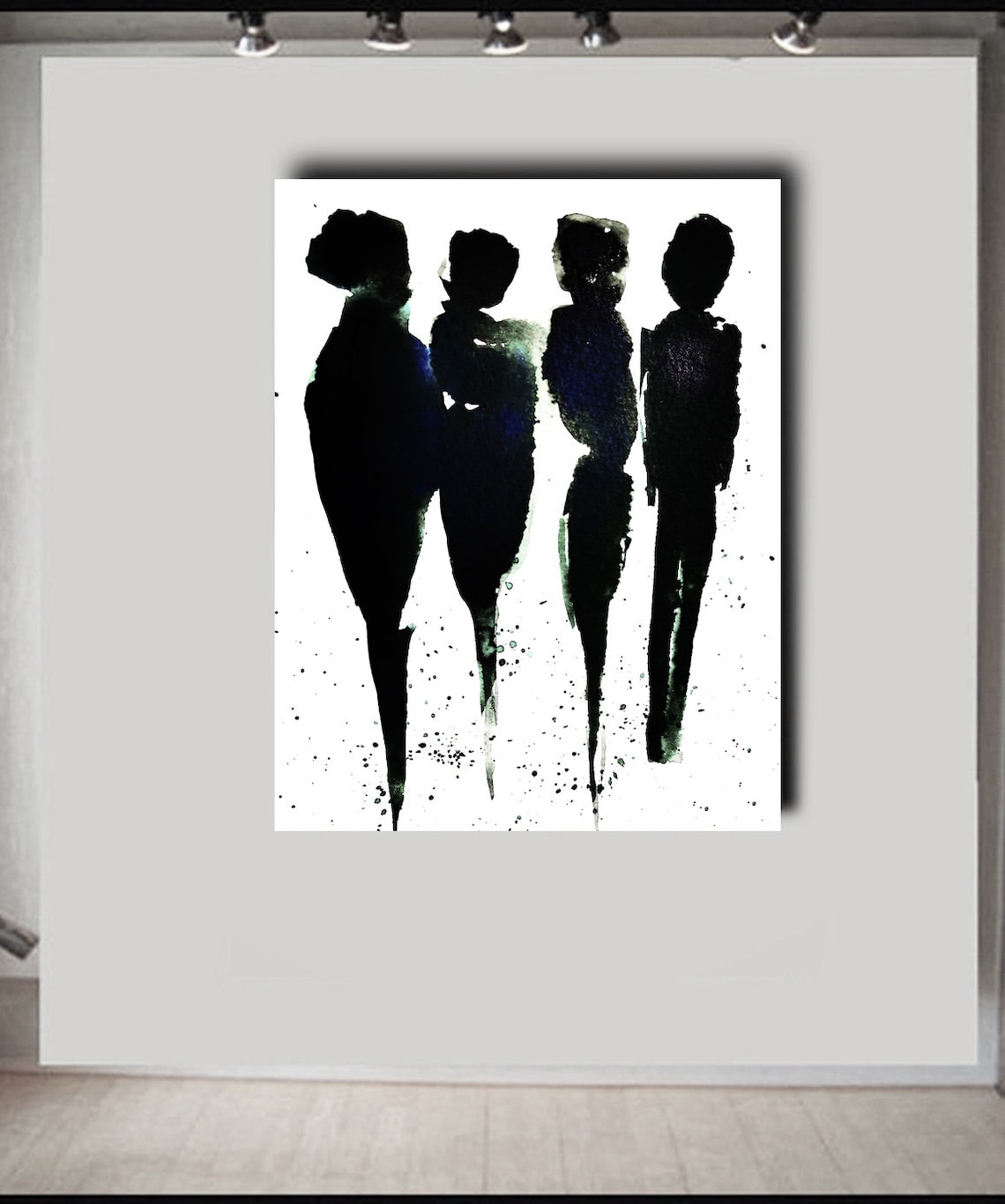 Abstract Black Silhouettes People Abstract Figures - Etsy