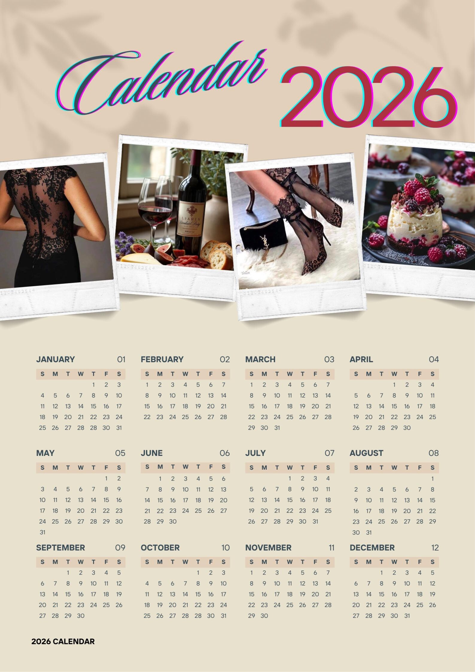Calendar Girly Girl 2026: Gorgeous Designs in Girly Girl (digital ...