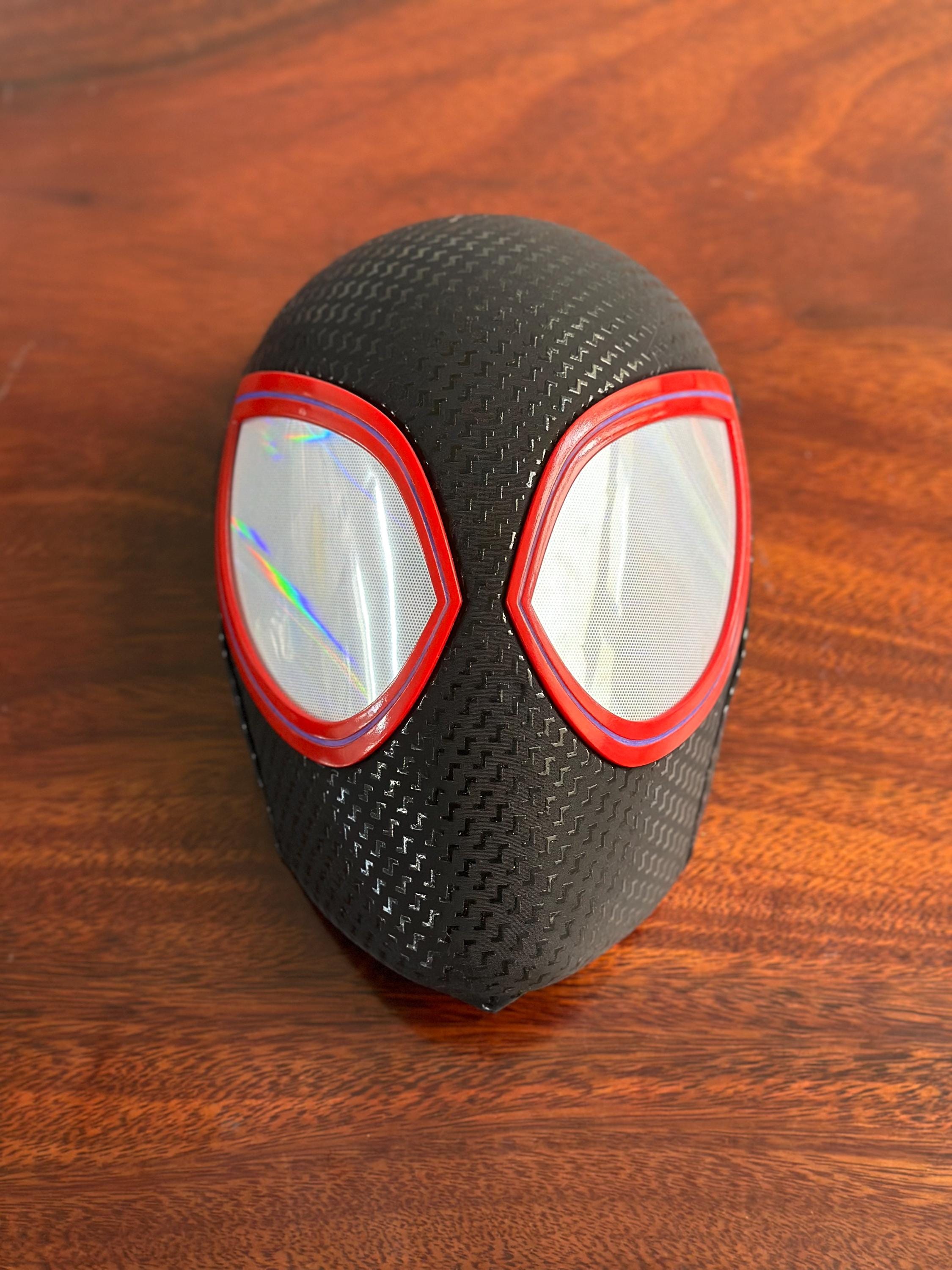 Custom Spiderman Version Miles Morales Cosplay Mask With Magnetic ...