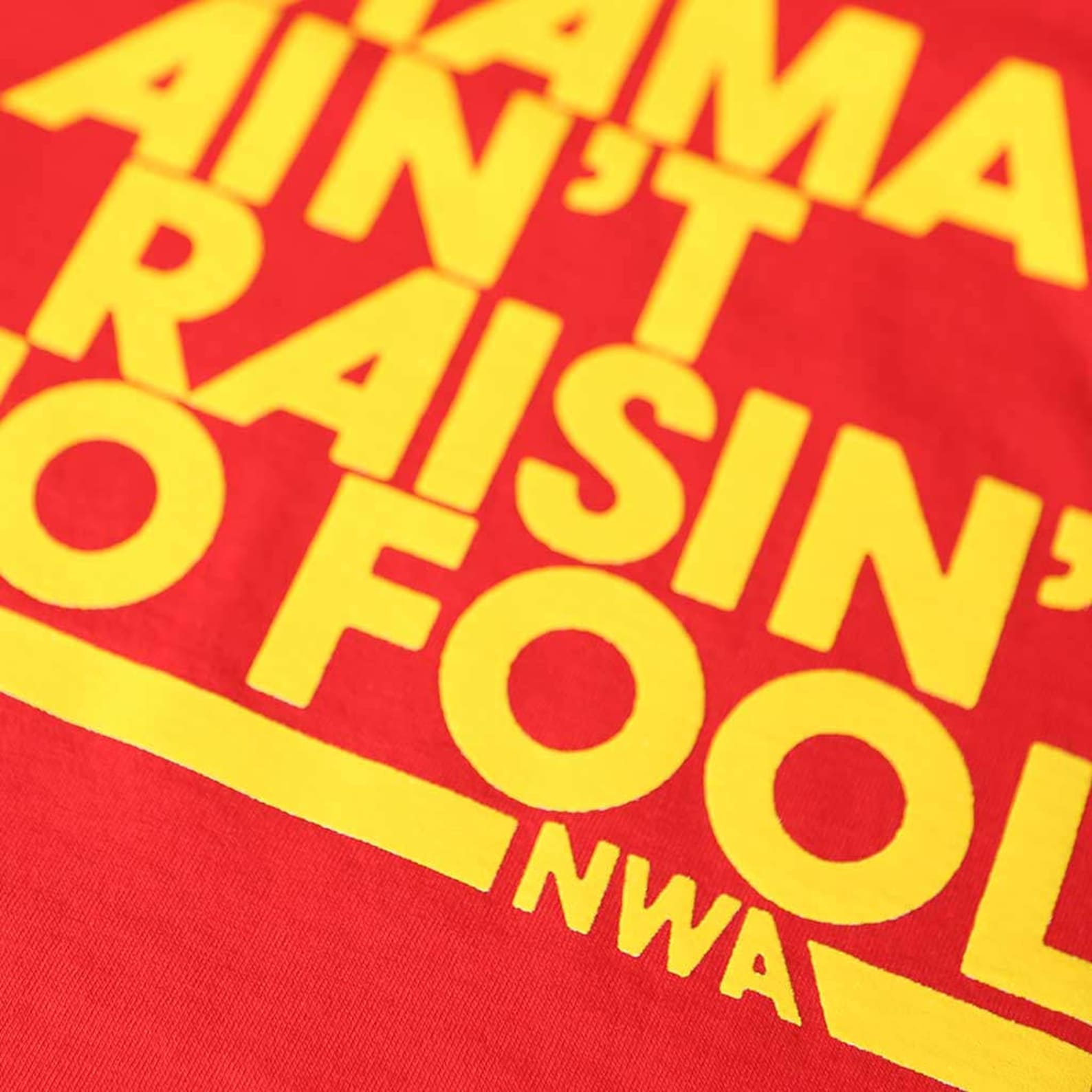 Mama Ain't Raisin' No Fool Original Kids Hip Hop Slogan Red T-shirt ...