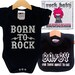 Rock Baby Gift 'born to Rock' Bodysuit Onesie Babygrow. Fun Alternative ...