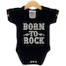Rock Baby Gift 'born to Rock' Bodysuit Onesie Babygrow. Fun Alternative ...