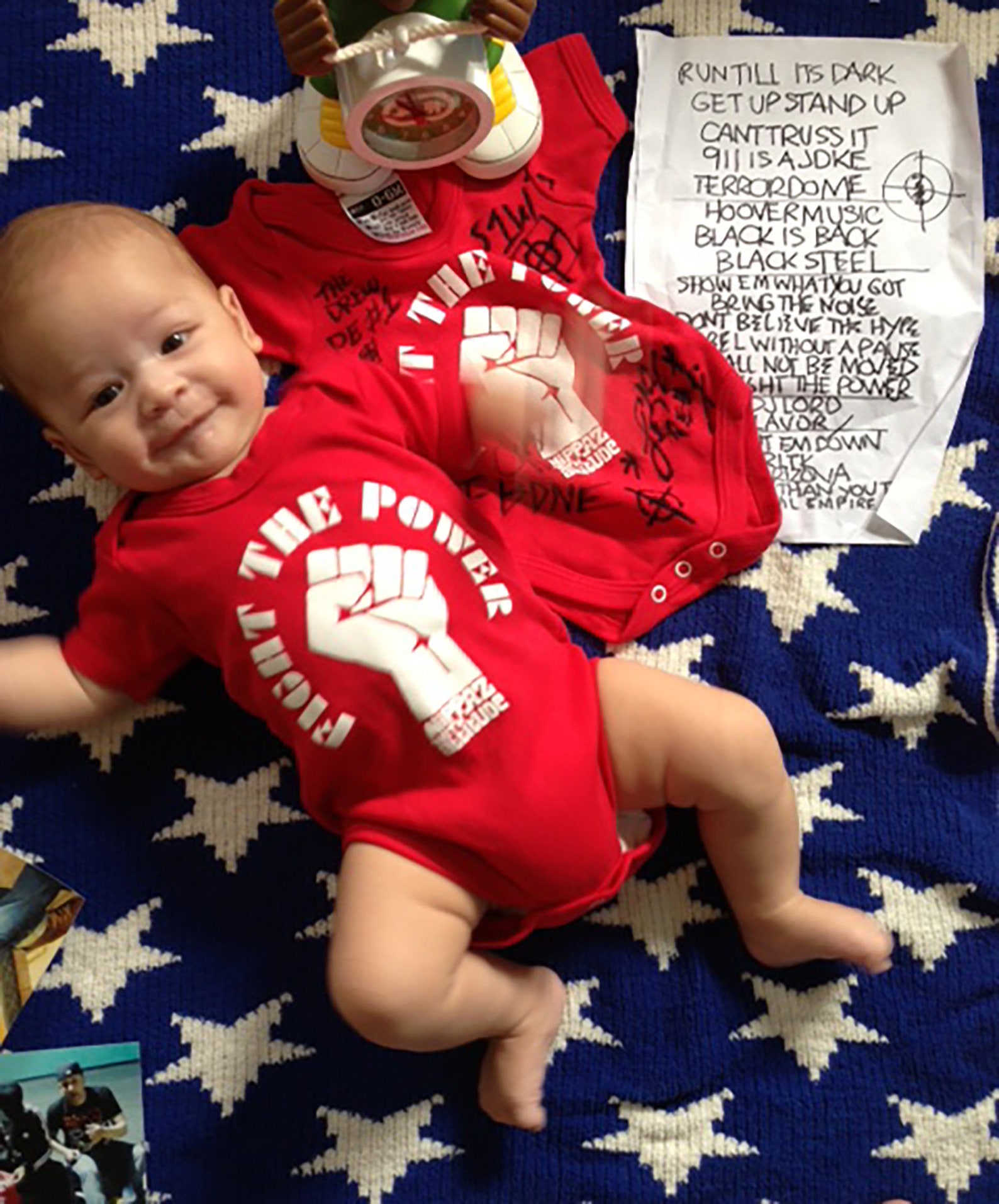 Public Enemy Style 'fight the Power' Baby Bodysuit (onesie / Baby Grow ...