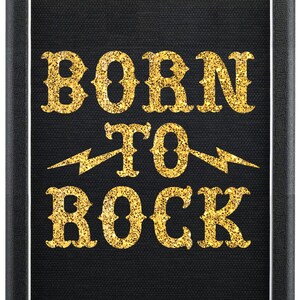 Born to Rock Funny Newborn Baby or Kids Birthday Card, Rock Baby Card ...