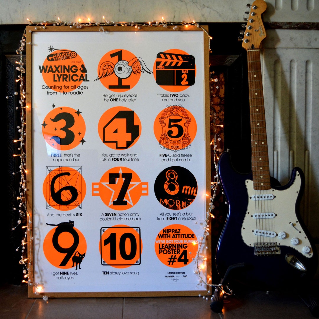 Counting 1-10 Numbers Kids Wall Art Funky Kids Poster Using - Etsy
