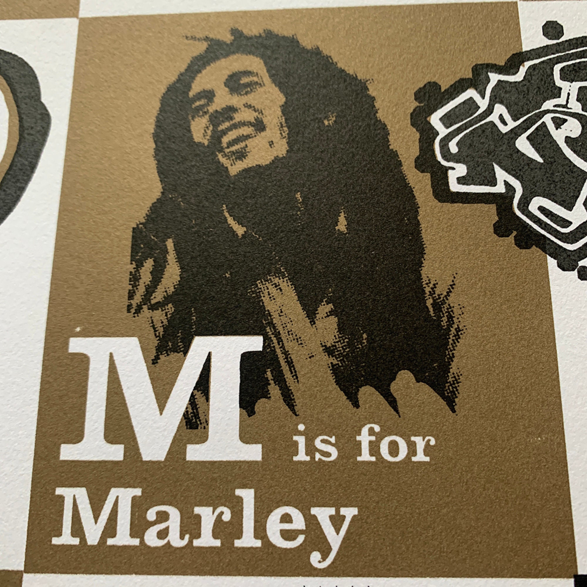 Alphabet A to Z Poster in Bronze. Fun Urban Style Kids Nursery - Etsy