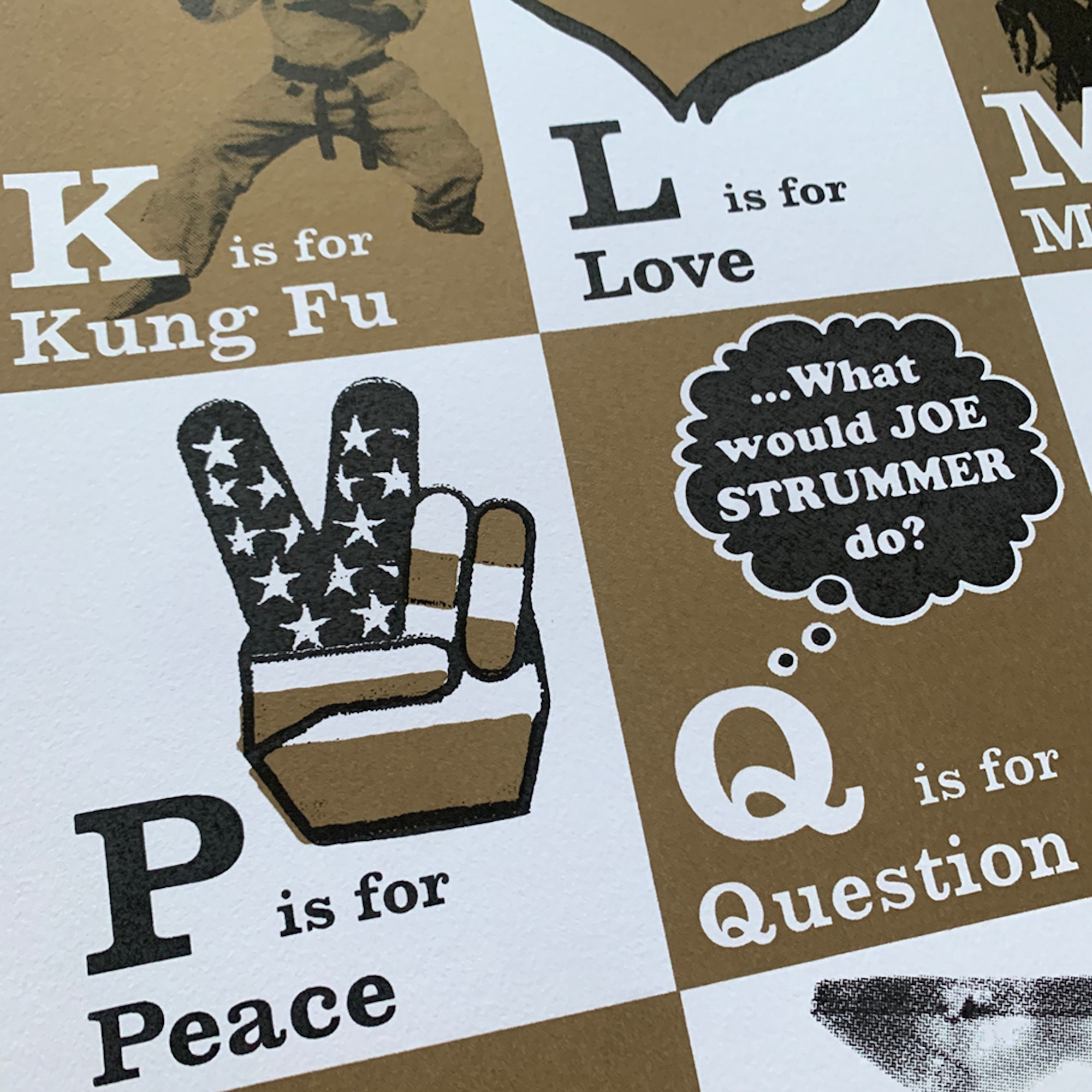 Alphabet A to Z Poster in Bronze. Fun Urban Style Kids Nursery - Etsy