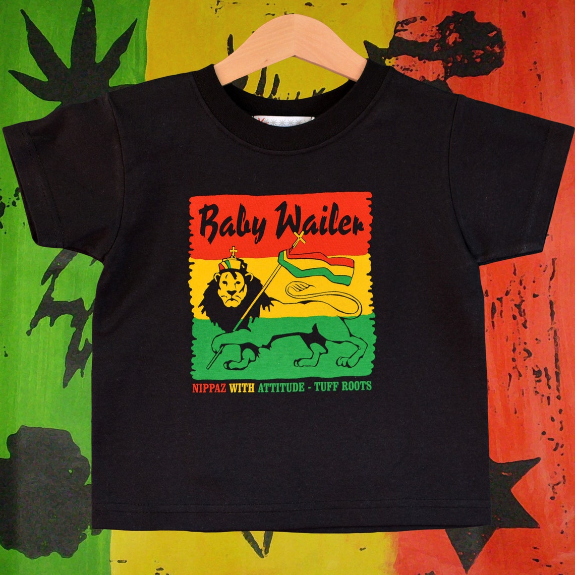 Reggae 'Baby Wailer' Kids T-shirt. Rasta Roots style | Etsy