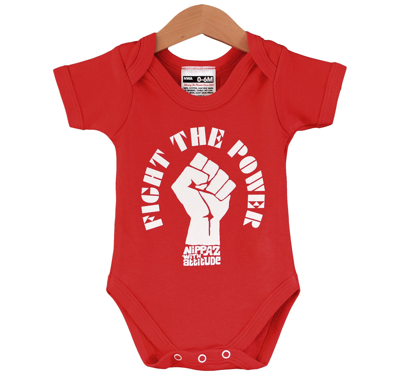 Public Enemy Style 'fight the Power' Baby Bodysuit (onesie / Baby Grow ...