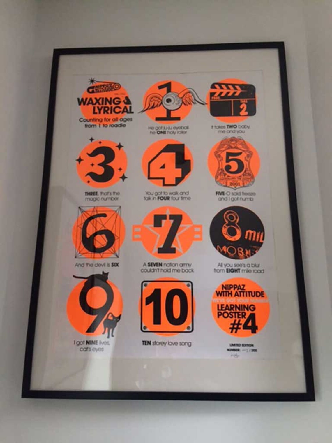 Counting 1-10 Numbers Kids Wall Art Funky Kids Poster using | Etsy