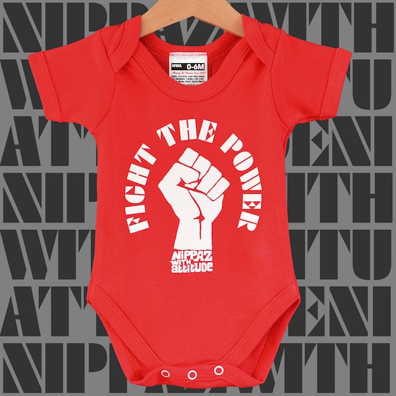 Public Enemy Style 'fight the Power' Baby Bodysuit - Etsy