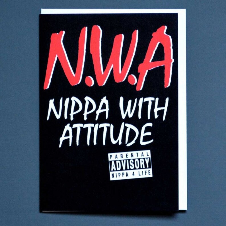 NWA New Baby Card Nippa With Attitude / Kids Birthday Card / - Etsy