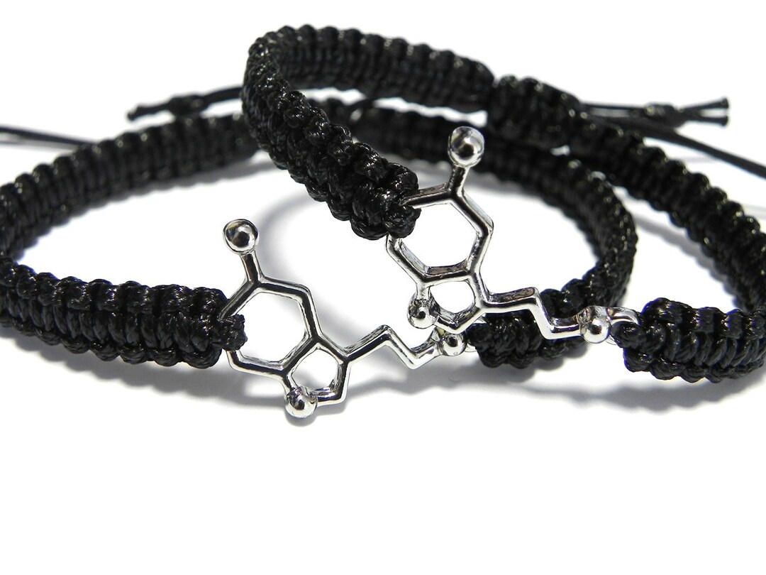 Matching Serotonin Bracelets, Couples Bracelets, Science Jewelry ...