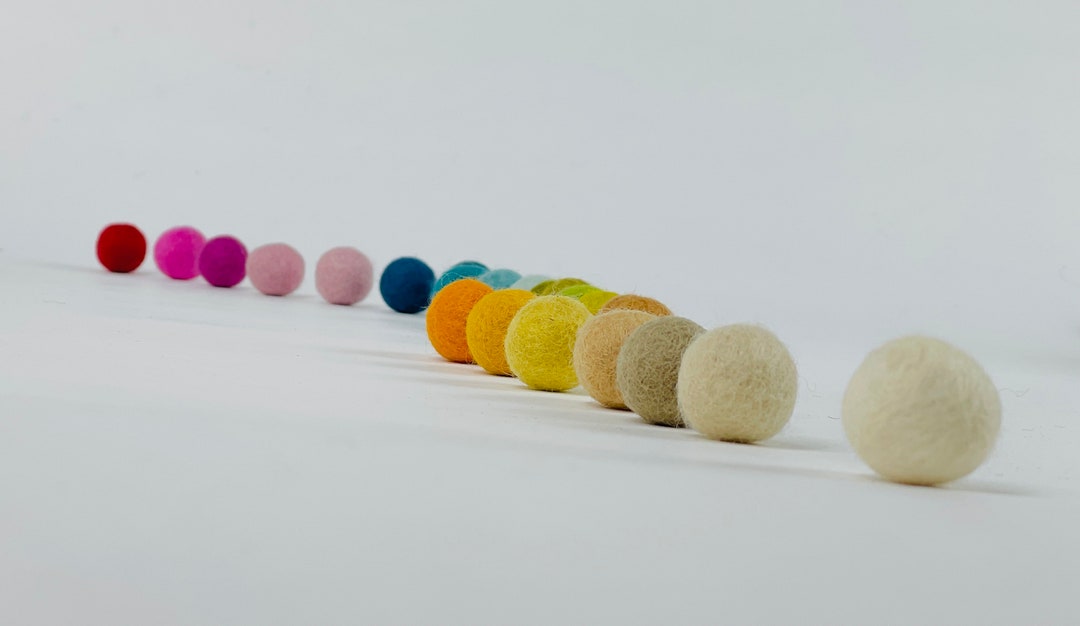 100% Wool Felt Balls, 100 Pc, Pick Your Colors, 1' 2.3 Cm, Pure Wool - Etsy