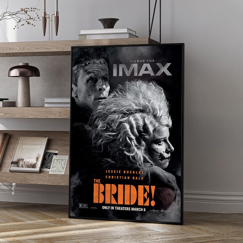 The Bride! (2026) Movie Poster Canvas Wall Art - Unframed Print - Movie ...