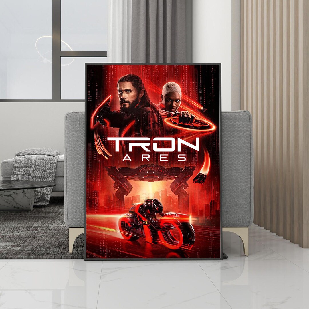 TRON Ares Classic Movie Poster Canvas Wall Art - Unframed Print - Movie ...