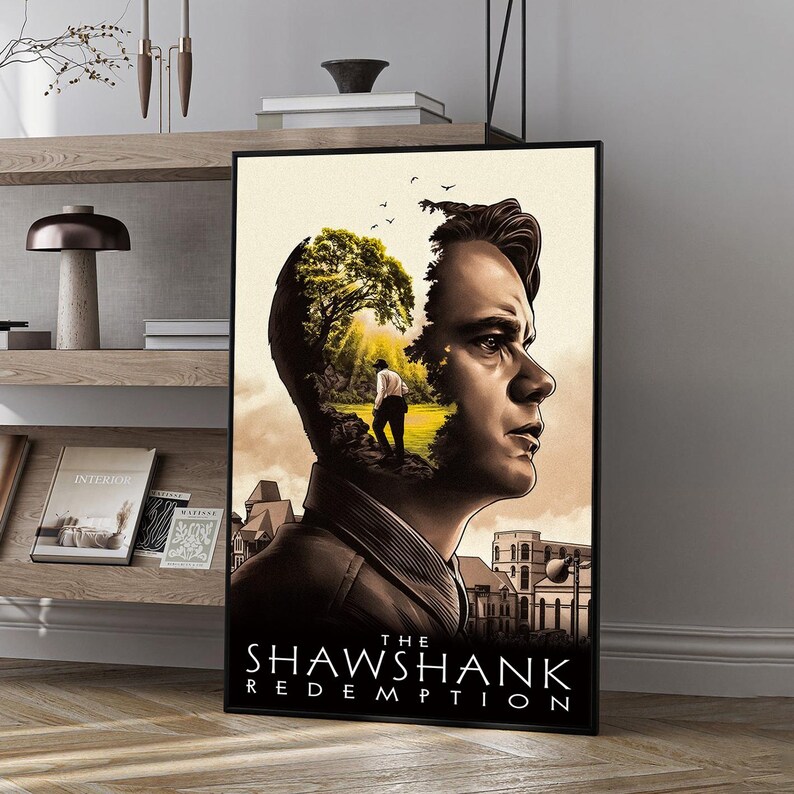 The Shawshank Redemption Movie Poster Canvas Wall Art - Unframed Print ...
