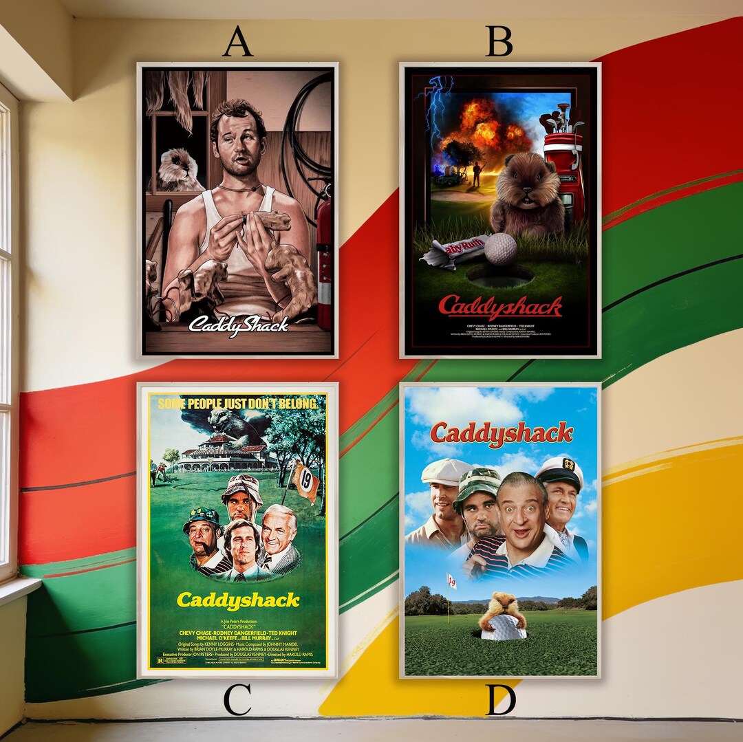 Caddyshack Classic Film Canvas Print | Unframed Movie Poster Wall Art ...