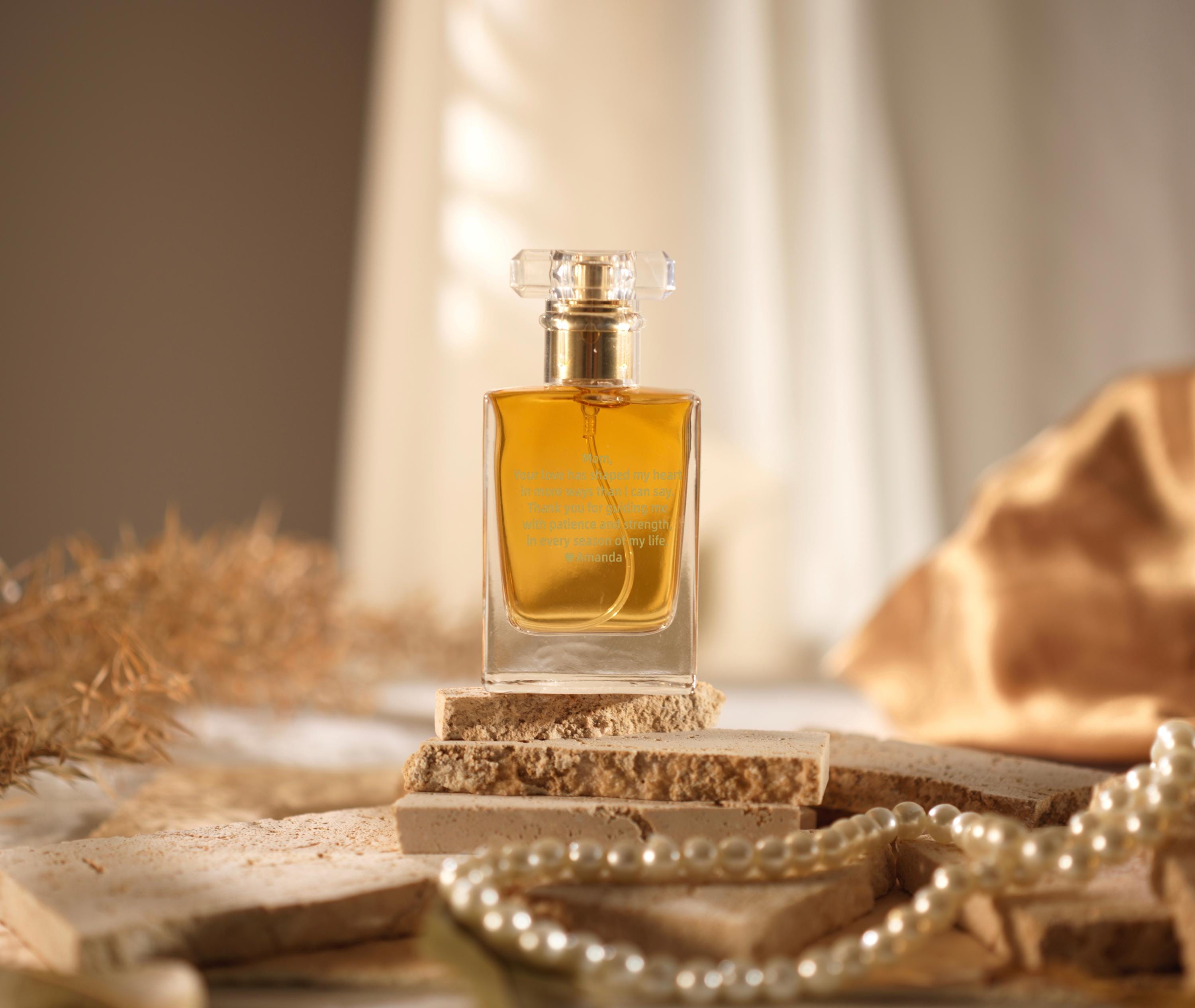 Custom Engraved Perfume Bottle Gift – Refillable Keepsake for Mother of ...