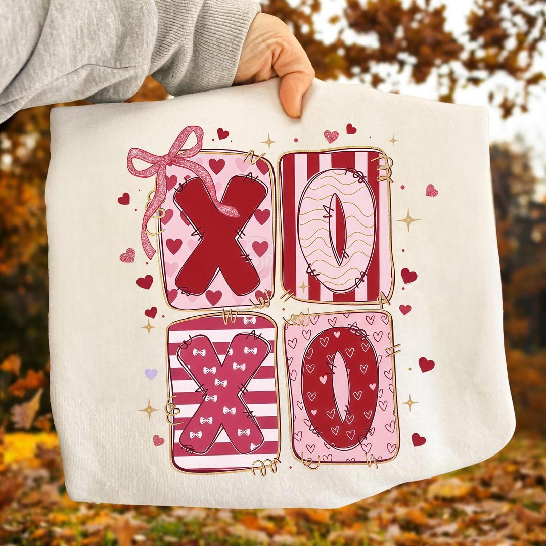 Preppy XOXO Valentine Png, Valentine Doodle Png, Cupid Png, Teddy Bear ...