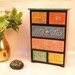 Hand Painted Wooden Almari | Indian Mini Drawer Chest | Boho Jewelry ...