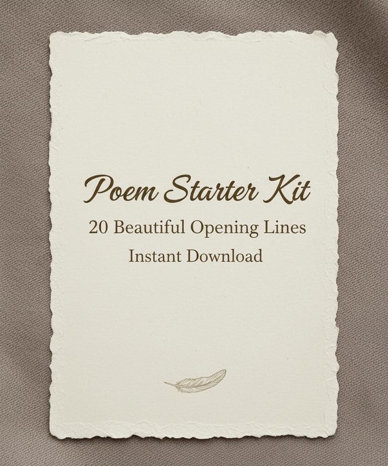 Poem Starter Kit – 20 Original Poem Opening Lines | Writing Prompts ...