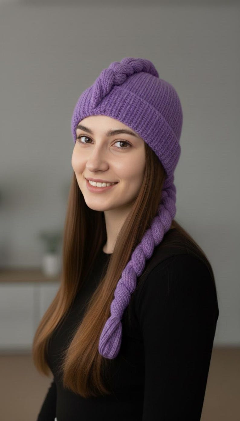 Rumi Braid Hat Crochet Pattern, Knit-look Beanie (PDF Pattern) - Etsy