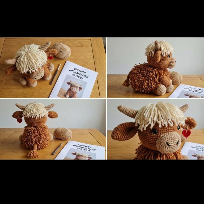 Highland Cow Crochet Pattern, Amigurumi Pattern, English Pdf, Beginner ...