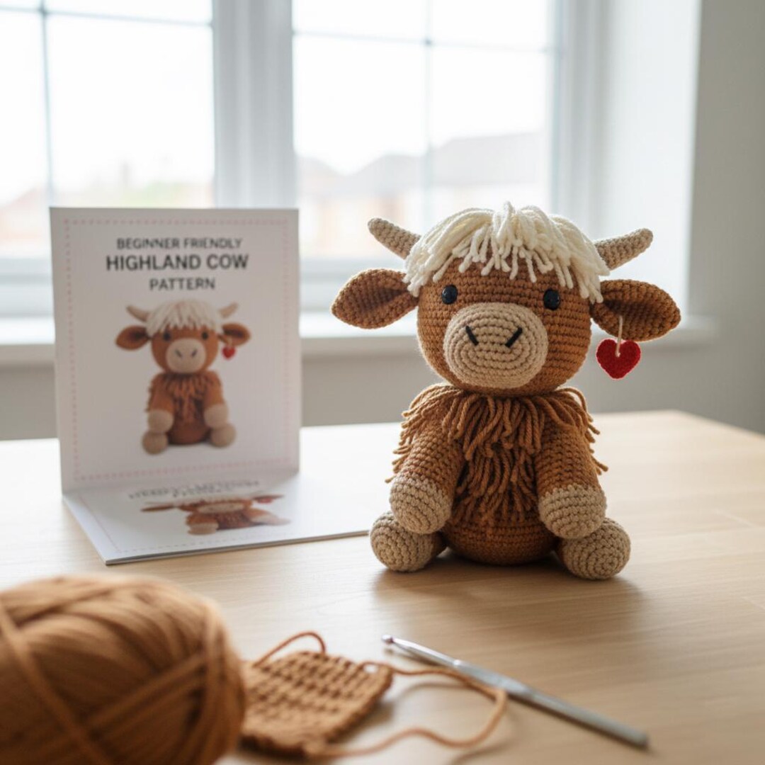 Highland Cow Crochet Pattern, Amigurumi Pattern, English Pdf, Beginner ...
