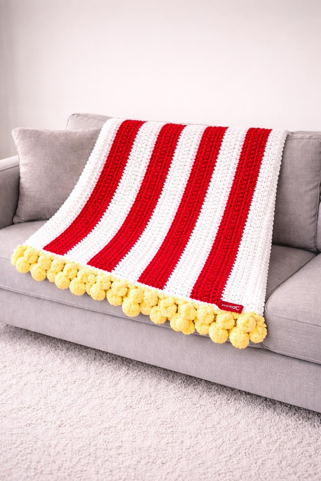Popcorn Bucket Blanket Crochet Pattern PDF | Movie Night Basket ...