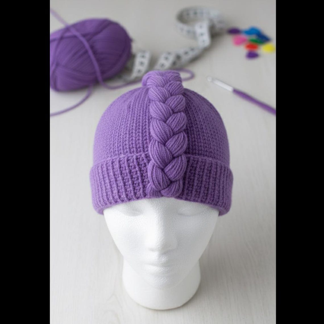 Rumi Braid Hat Crochet Pattern, Knit-look Beanie (PDF Pattern) - Etsy