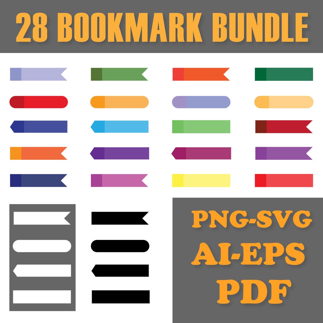 Bookmark Svg, Png, Pdf, EPS, Ai Bundle, Bookmark Clipart, Lesezeichen ...