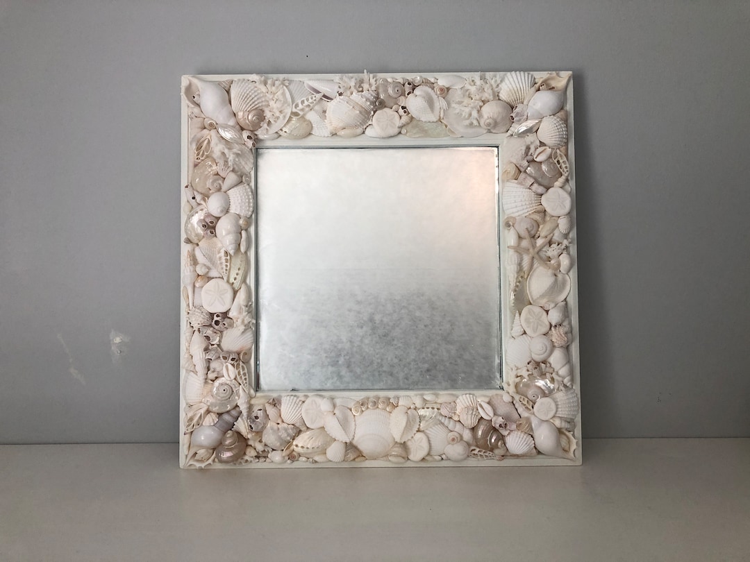 Dancing Clouds White Seashell Mirror - Etsy