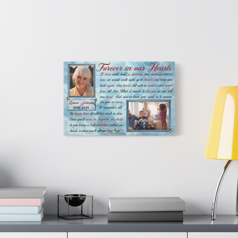 Personalized Memorial Photo Canvas, in Loving Memory Keepsake - Etsy