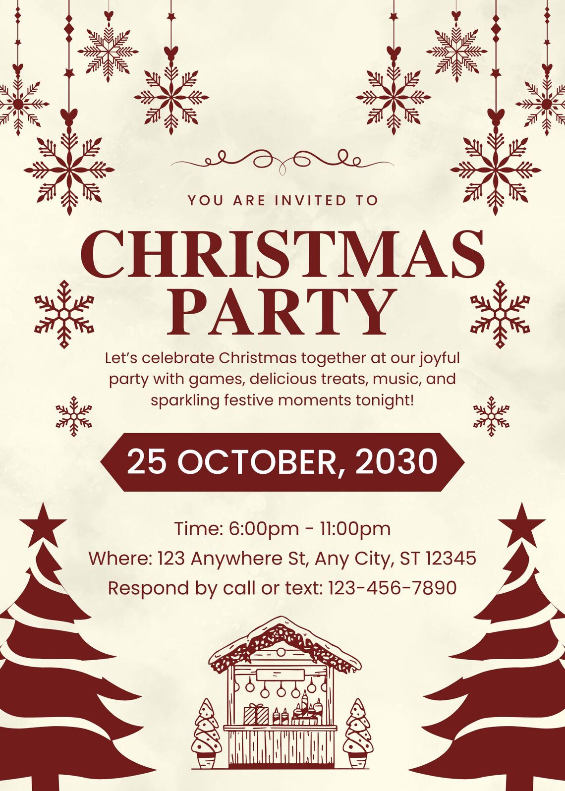 Editable Elegant Gold Christmas Party Invitation - Luxury Holiday Evite ...