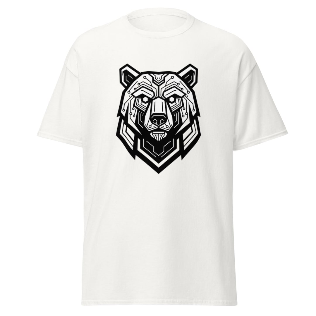 Robotic Bear Blueprint Tee – Mechanical Bear Diagram Shirt – Unisex ...
